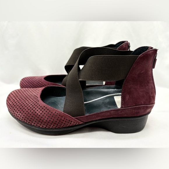 Dansko | Shoes | Dansko Laura Perforated Purple Nubuck Crossstrap Wedge ...